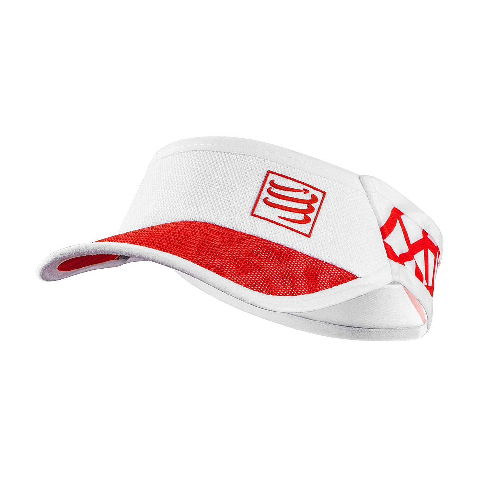 Daszek COMPRESSPORT Spiderweb Ultralight Visor UNISEX biało-czerwony ...